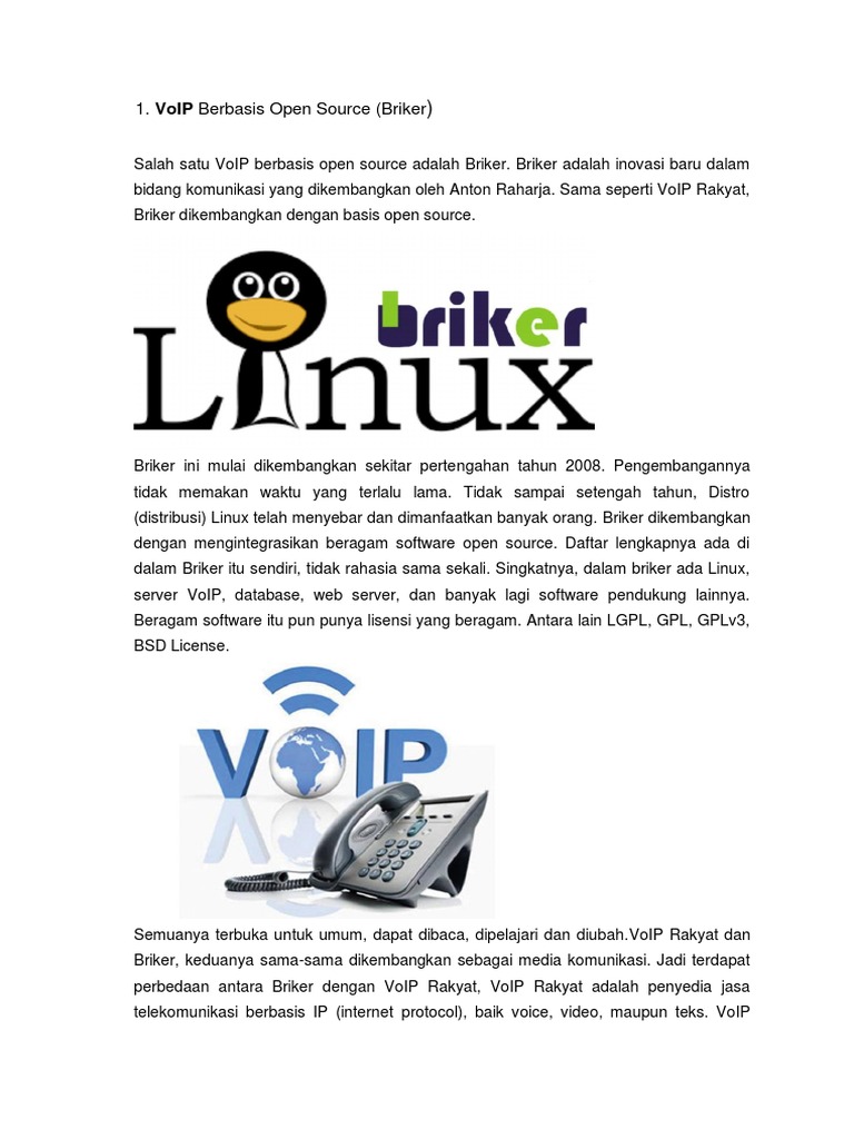 Pertemuan-6 VoIP Berbasis Open Source | PDF