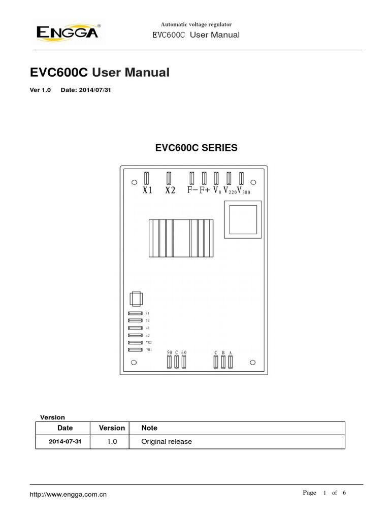 EVC600C User Manual (English) | PDF | Electric Generator | Power Supply