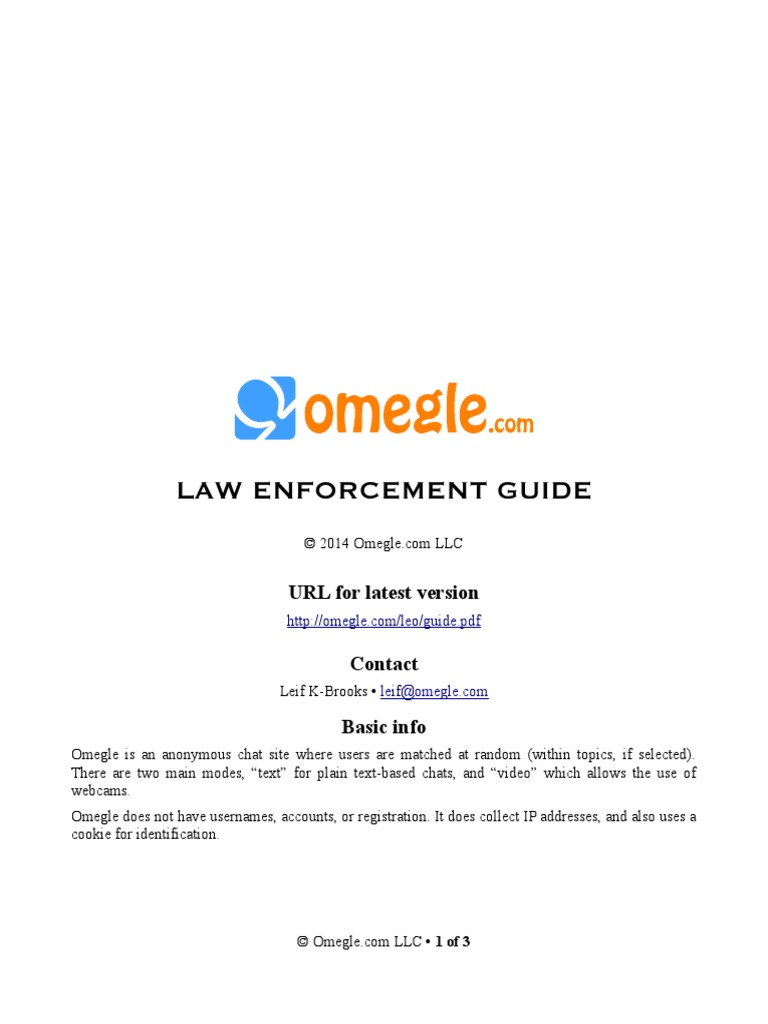 Law Enforcement Guide: URL For Latest Version | PDF | Http Cookie ...
