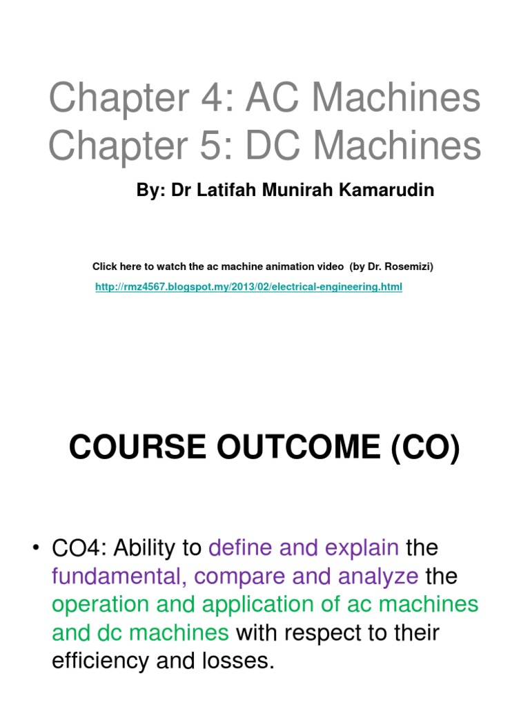 Chapter 4 Synchronous Machines Pdf Electric Motor Alternating