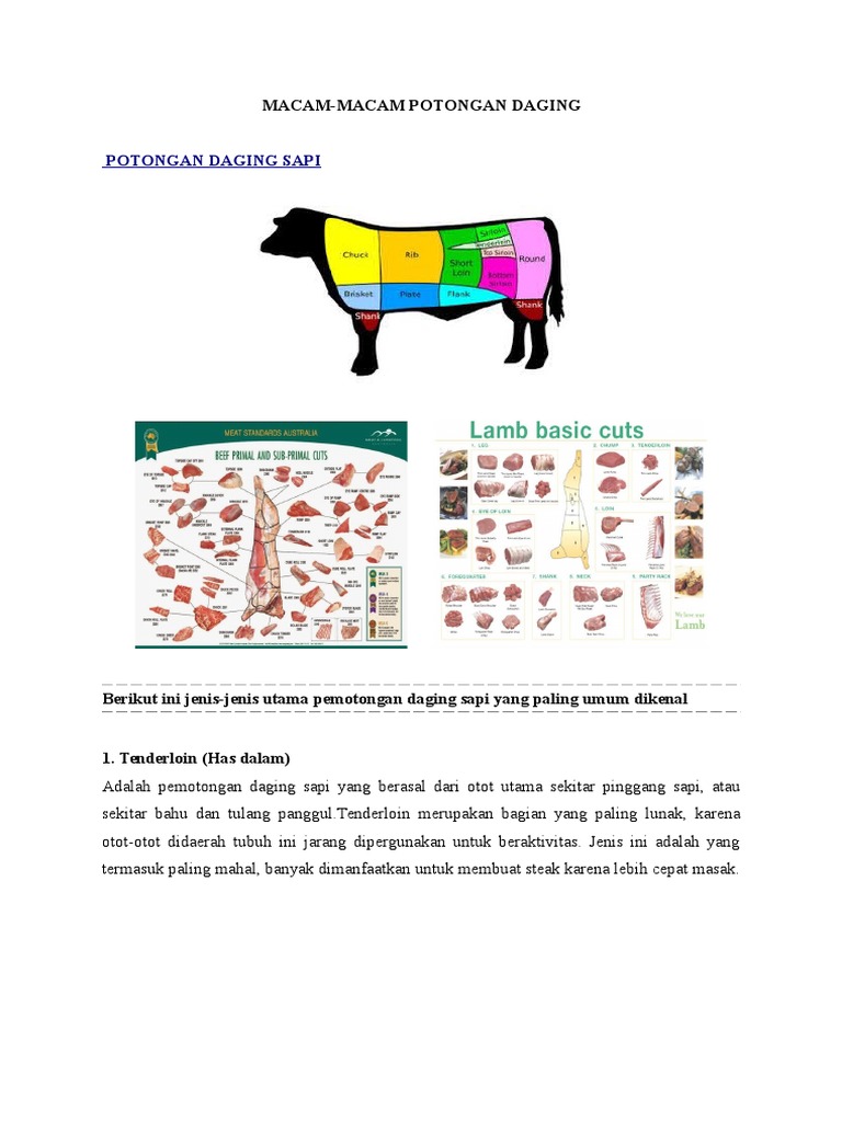 Macam Potongan Daging | PDF
