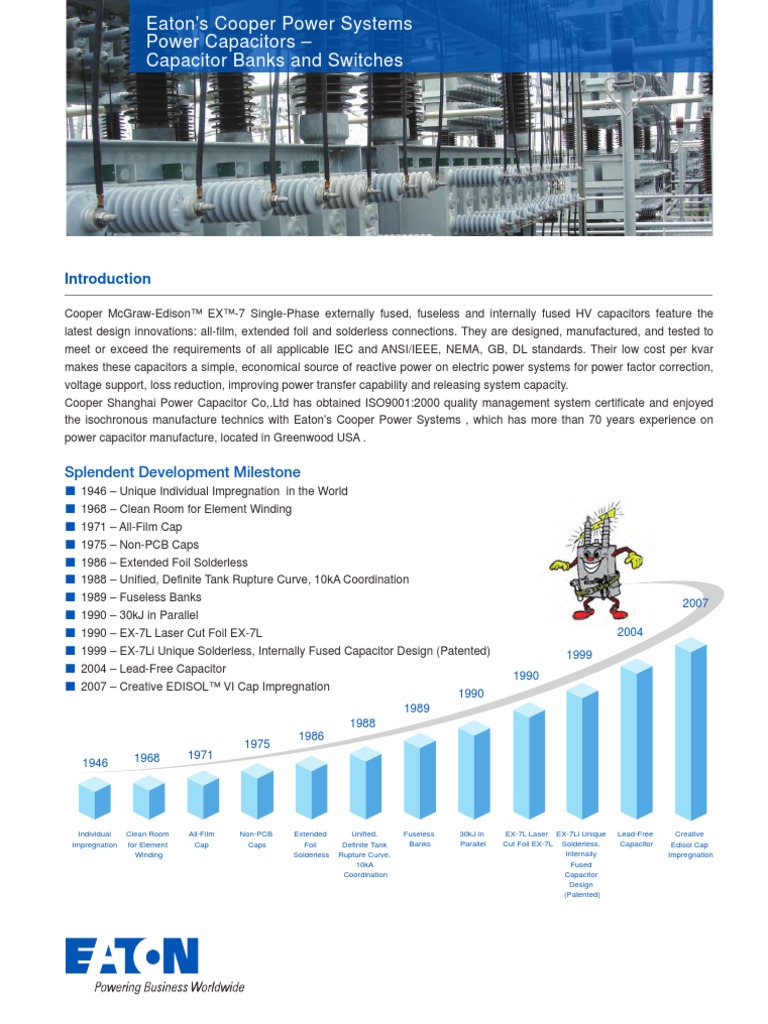 Eaton EX 7LEX 7li Capacitor Brochure en US 2 | PDF | Fuse (Electrical ...