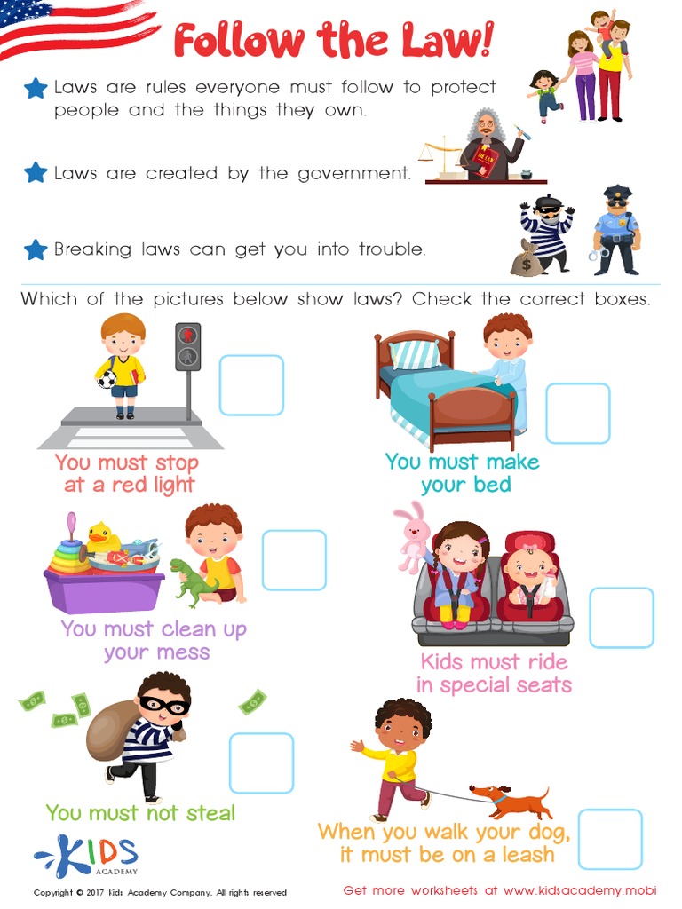Grade 2 Follow The Law Worksheet | PDF