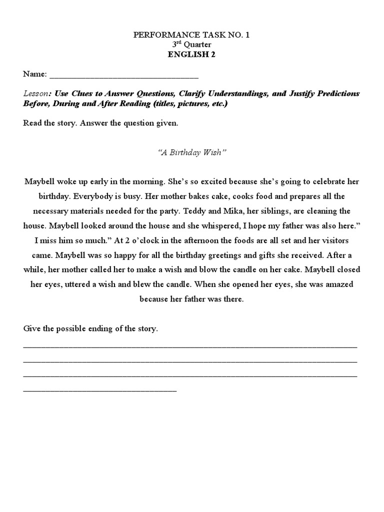 Lesson: Use Clues To Answer Questions, Clarify Understandings, and ...