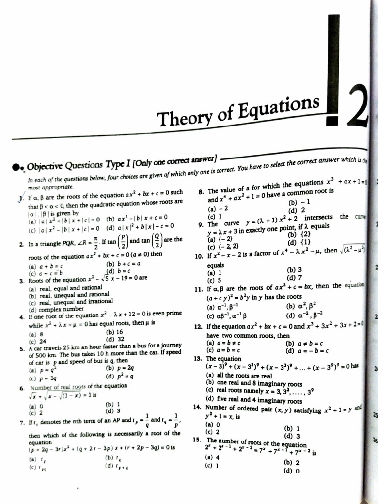 SK Goyal Theory of Equation | PDF | Equations | Abstract Algebra