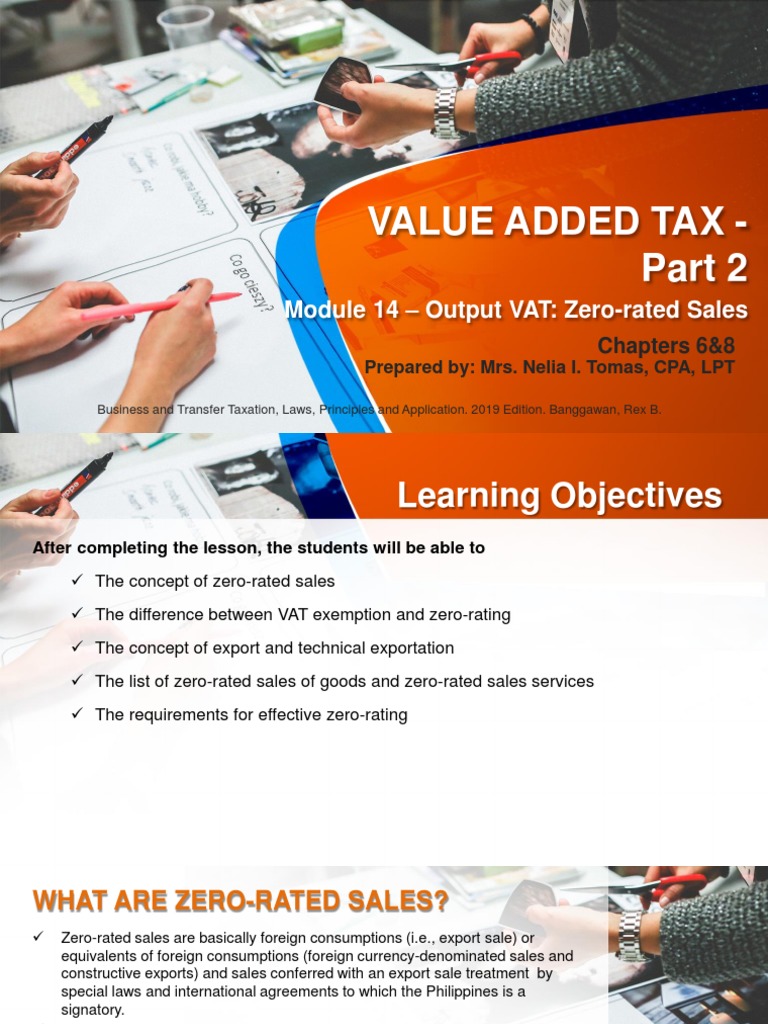 VAT Zero-Rated Sales | PDF | Value Added Tax | Taxes