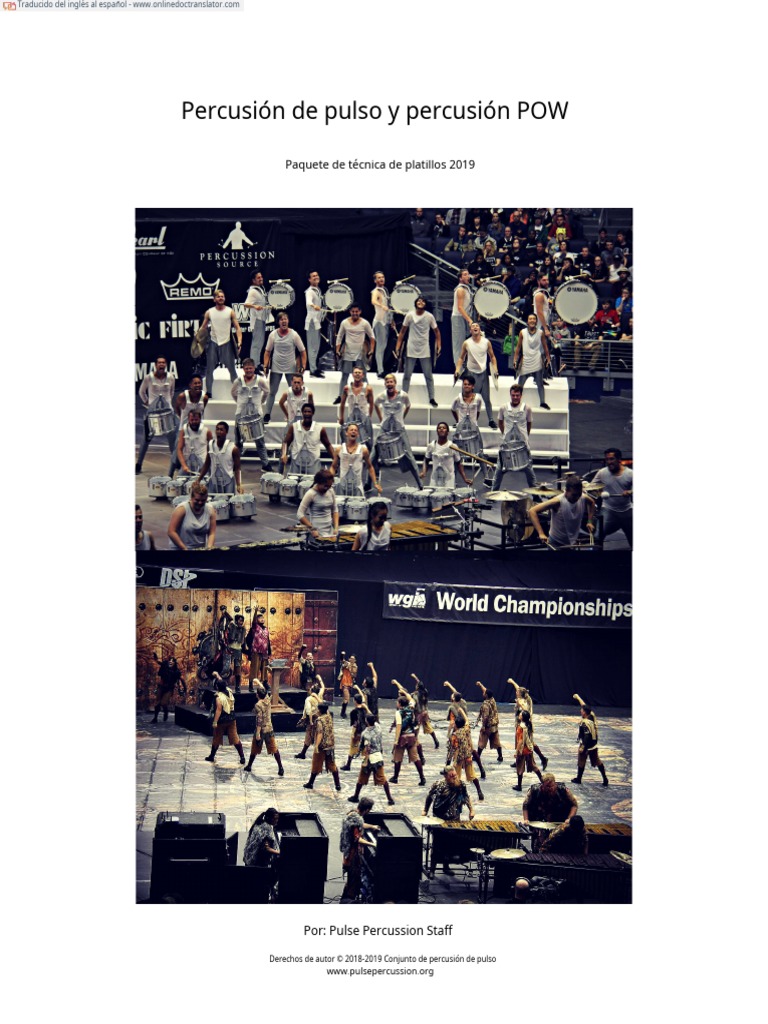 Pulse Cymbal Technique Packet 2019.en - Es | PDF | Mano