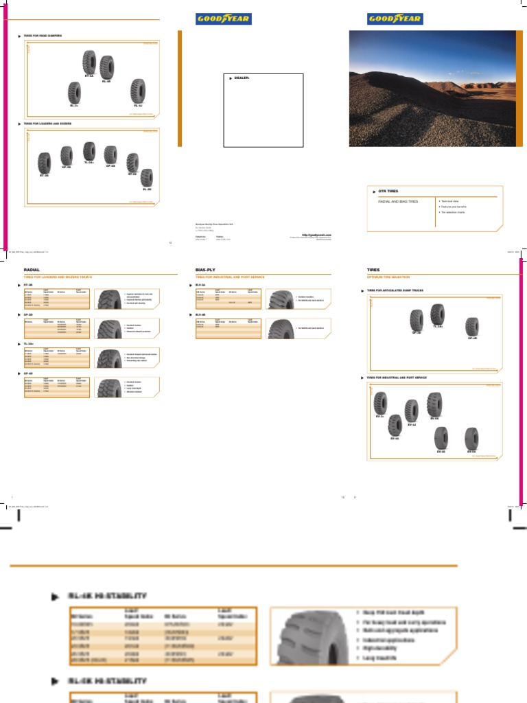 OTR Tire Selection Guide and Specs | PDF | Tire | Products