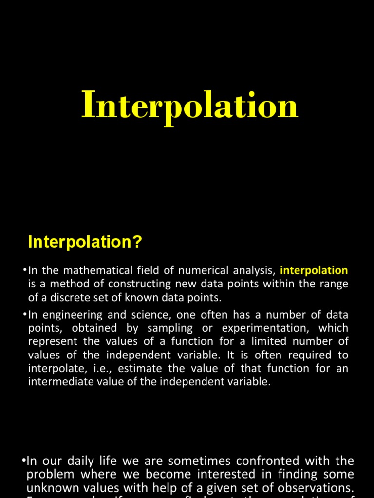 3 Interpolation | PDF | Interpolation | Mathematical Analysis