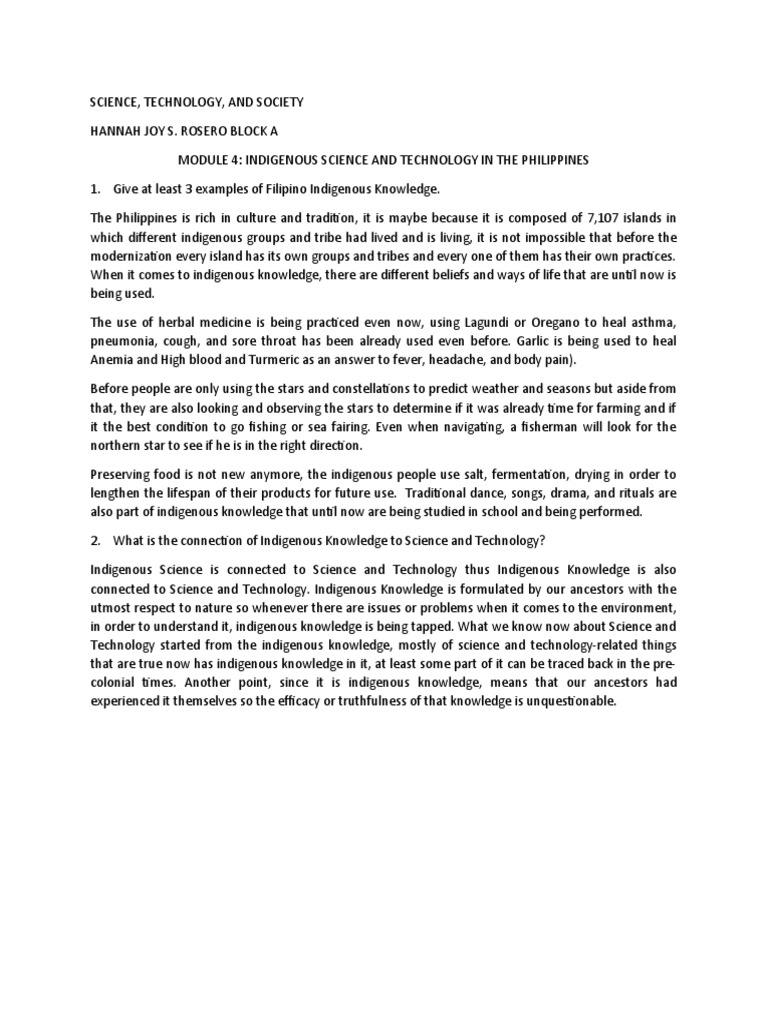 Sts Activity 4 | PDF | Social Science | Science & Mathematics