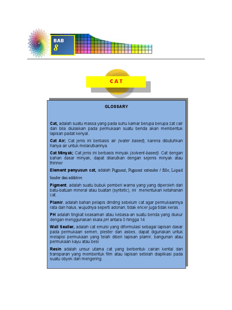 Panduan Lengkap Jenis dan Kualitas Cat | PDF | Griya & Taman | Seni