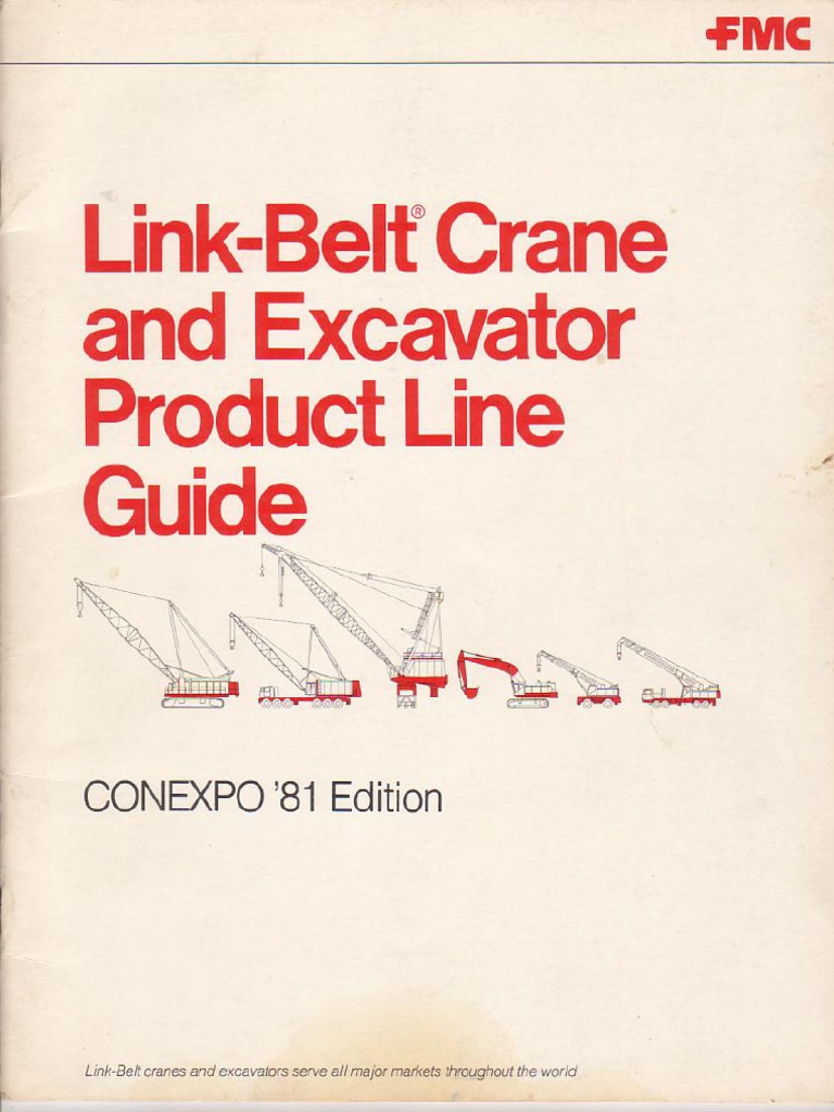 FMC Link-Belt Crane and Excavator Product Line Guide | PDF