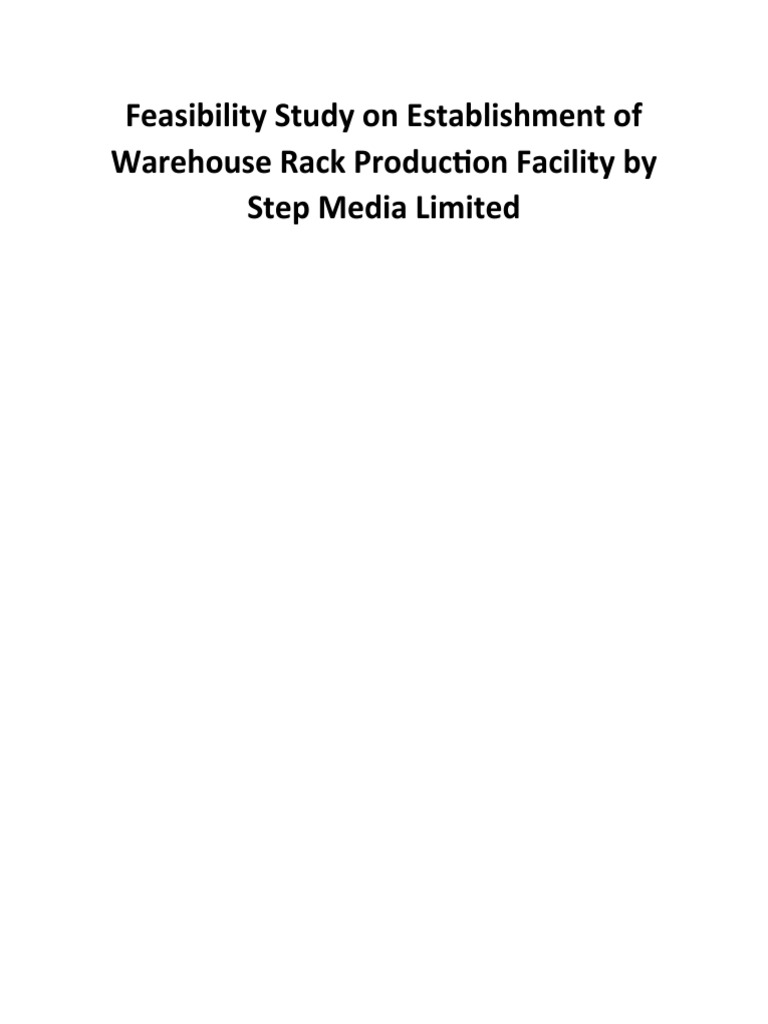 Feasibility Study On Establishment of Warehouse Rack Production ...