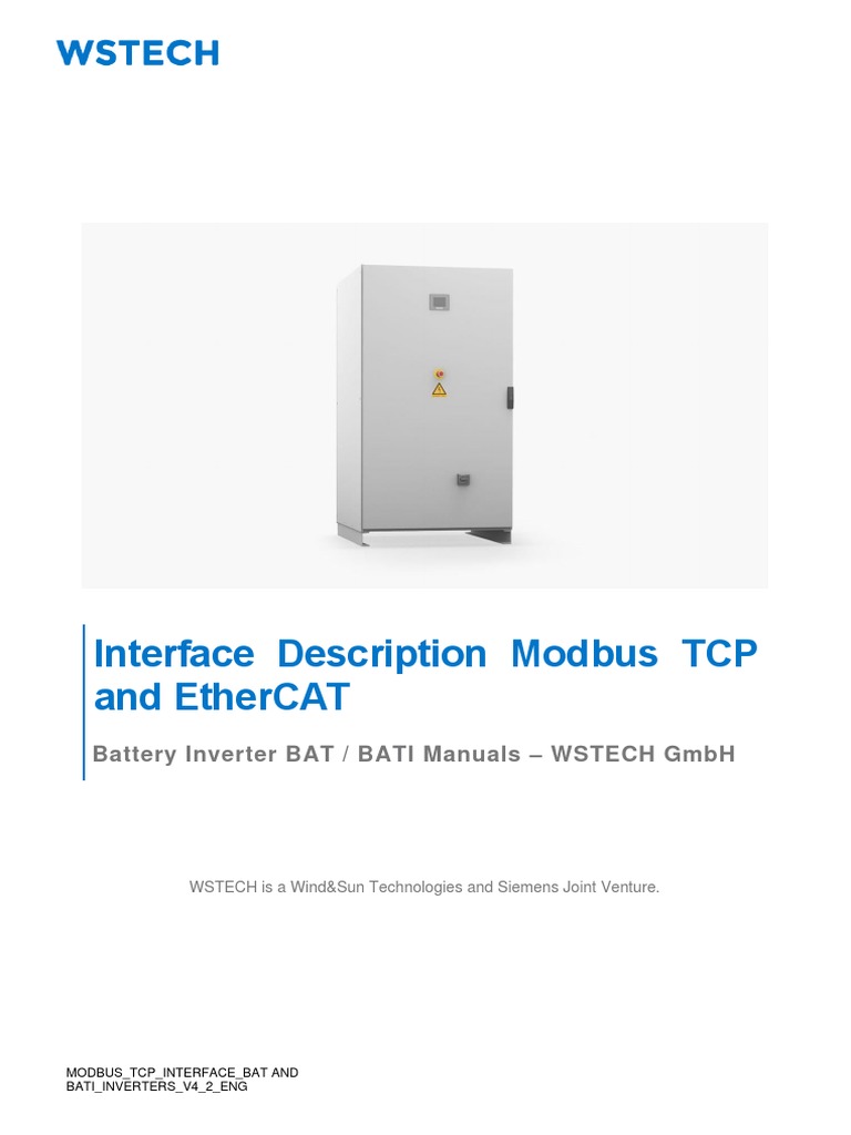 Modbus TCP Interface BAT and BATI Inverters v4 2 Eng | PDF | Internet ...