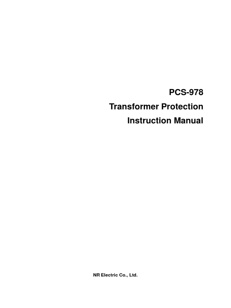 NR PCS-978 - Instruction - Manual - EN - General - X (NR) | PDF | Power ...