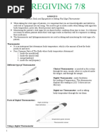 Vital Signs Procedures Checklist | PDF | Pulse | Physiology