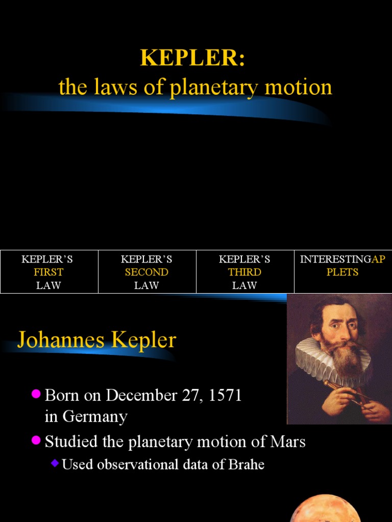 The Laws of Planetary Motion: Kepler | PDF | Apsis | Orbit