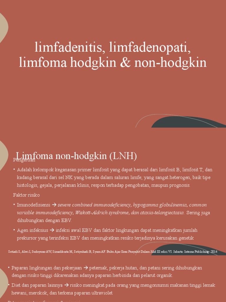 Limfadenitis, Limfadenopati, Limfoma Hodgkin & Non-Hodgkin | PDF