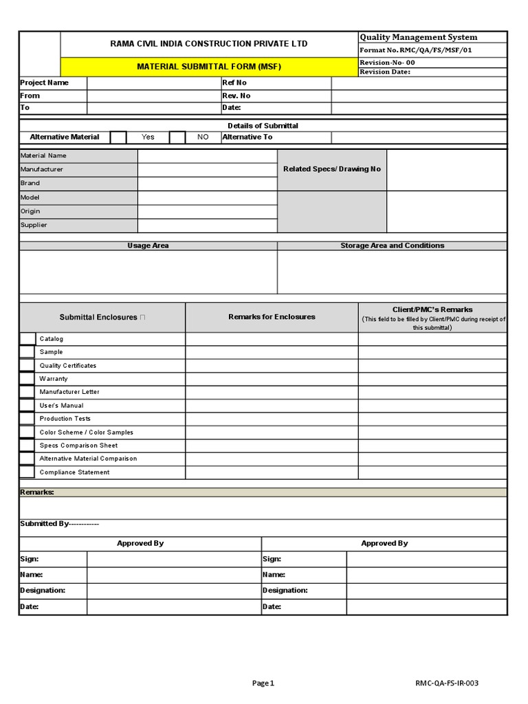 Construction Quality Forms | PDF | Concrete | Specification (Technical ...