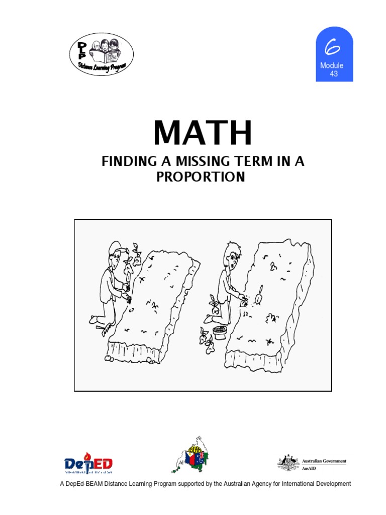 Finding Missing Terms in Proportions | PDF | Ratio | Mathematical Objects
