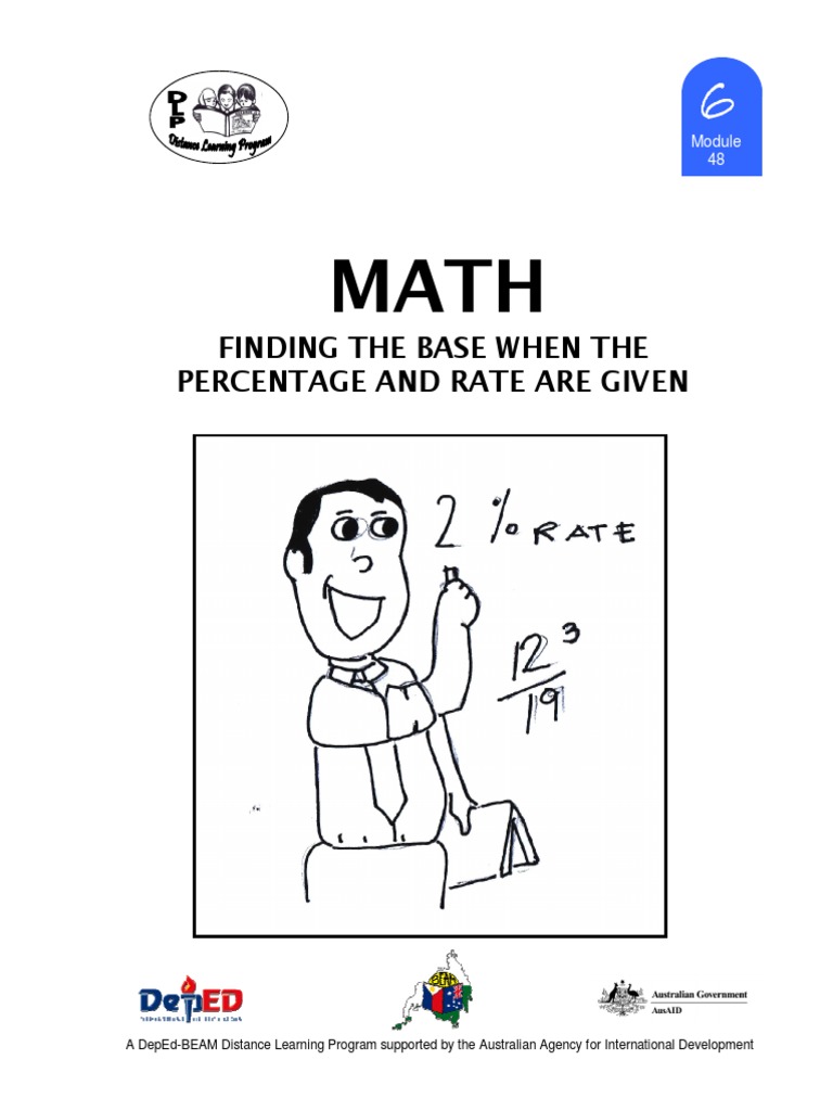 Math 6 DLP 48 - Finding The Base When The Percentage and Rate Are Given ...