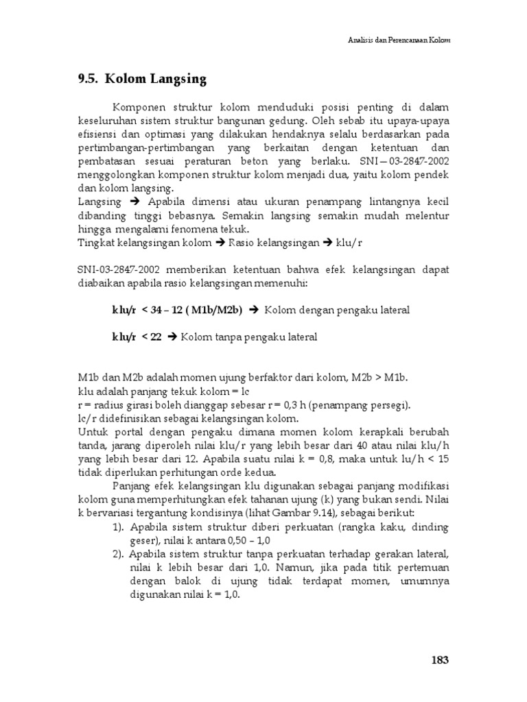 Kolom Langsing | PDF