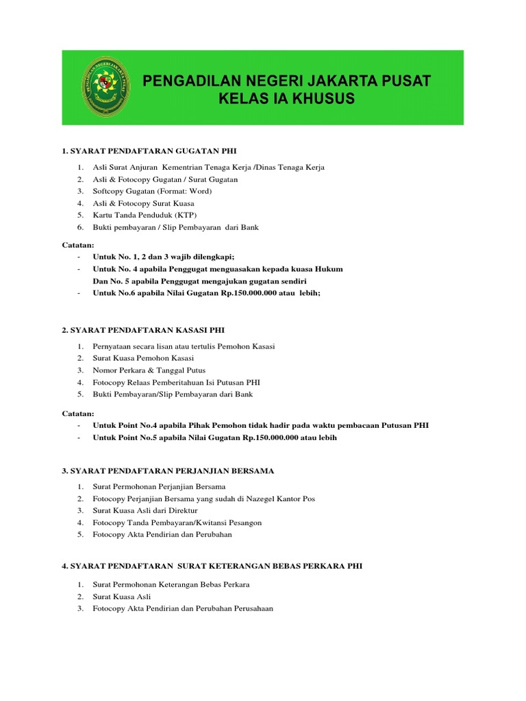 Surat Gugatan PHI | PDF