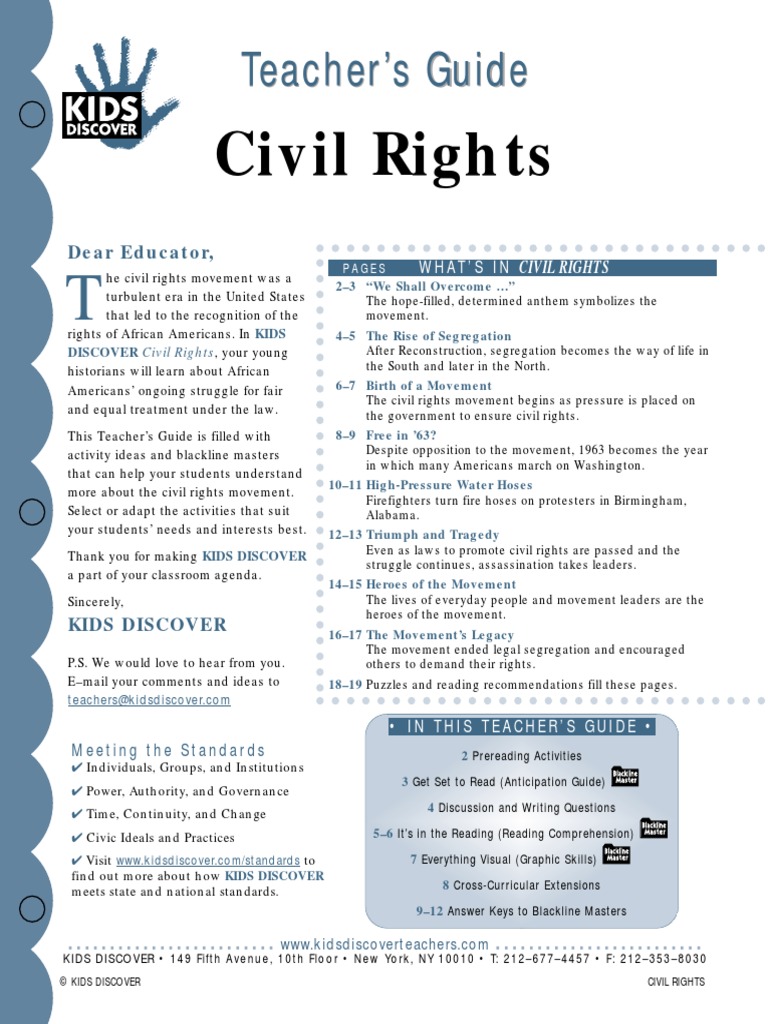 KIDS Discover - Civil-Rights - Lesson Plan | Download Free PDF | Rosa ...