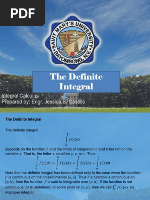 Definite Integral For A Poster