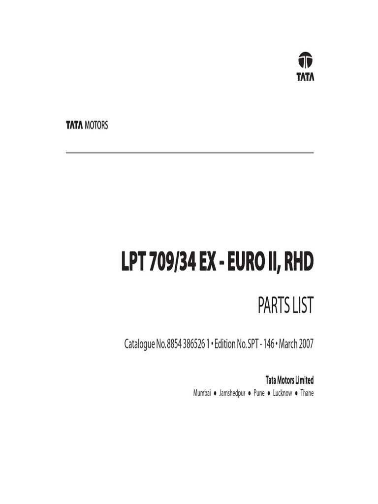 LPT 709 Parts List | PDF | Steering | Brake