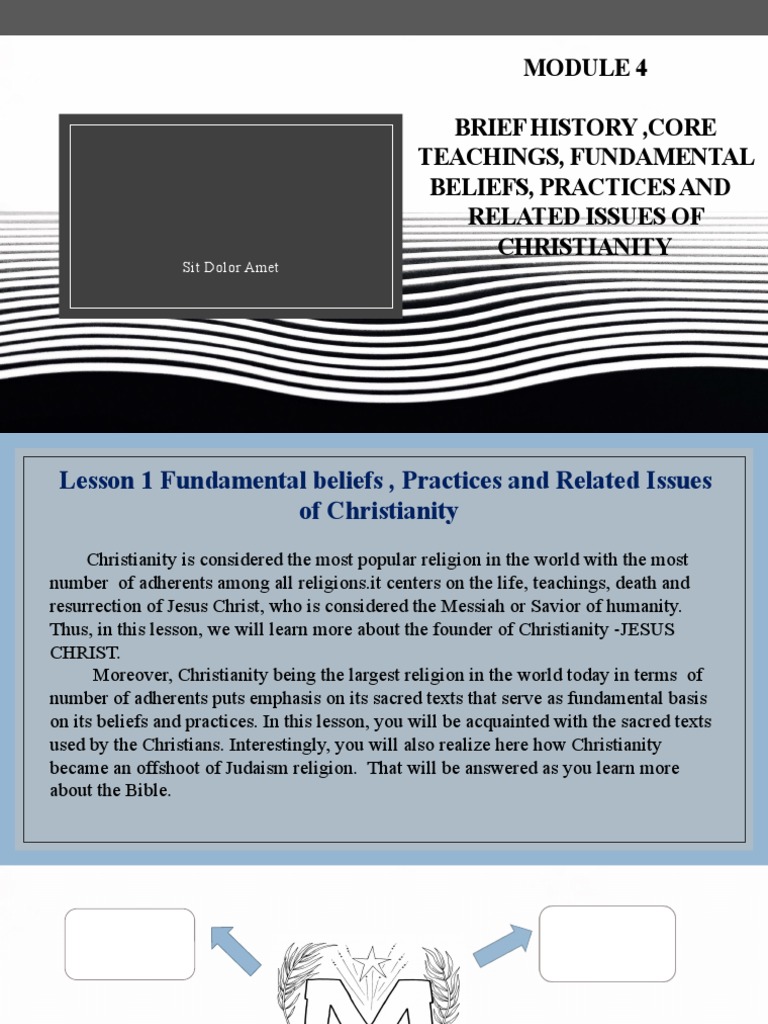 Module 4 Brief Histiry, Core Teachings, Fundamental Beliefs, Practices ...