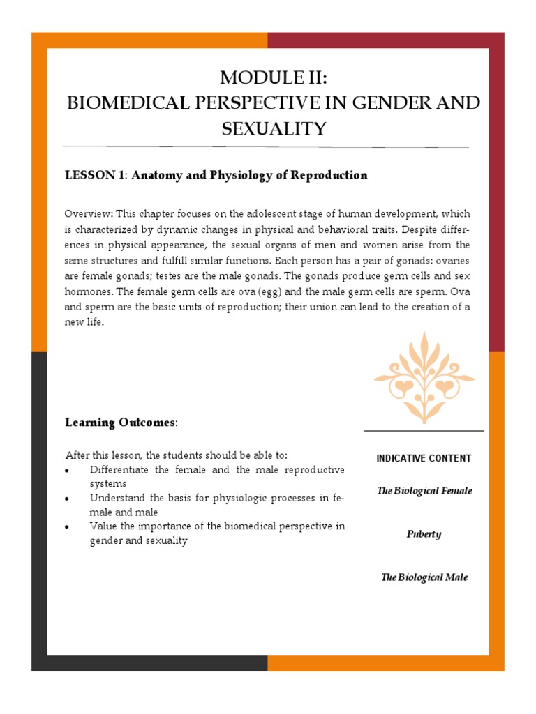 Gender and Society - Modules 2 & 3 | PDF | Menstrual Cycle | Ovary
