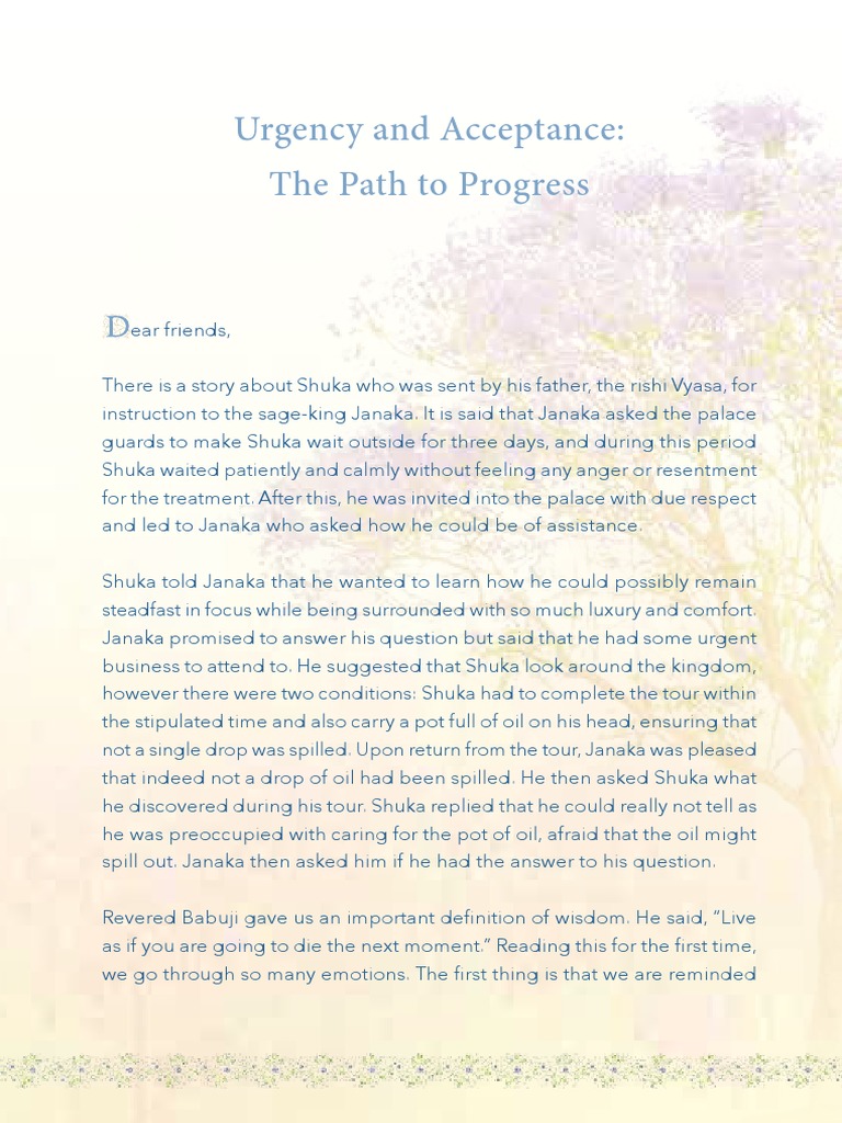 Urgency and Acceptance: The Path To Progress | PDF
