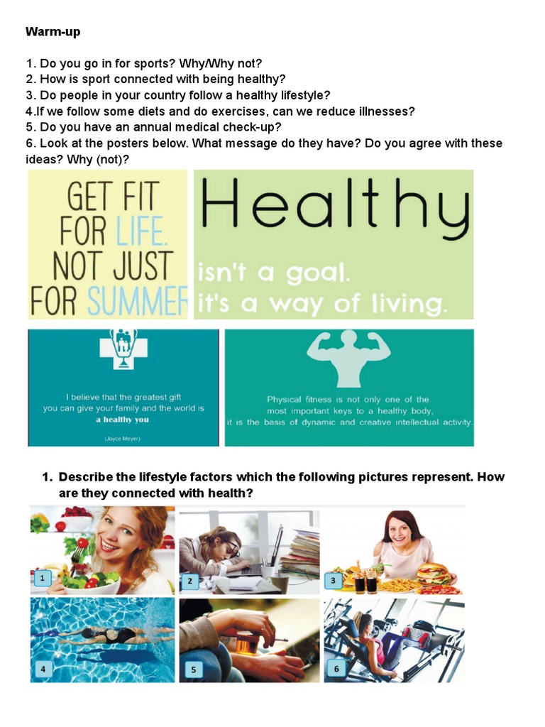 Healthy Lifestyle Lesson | PDF | Wellness