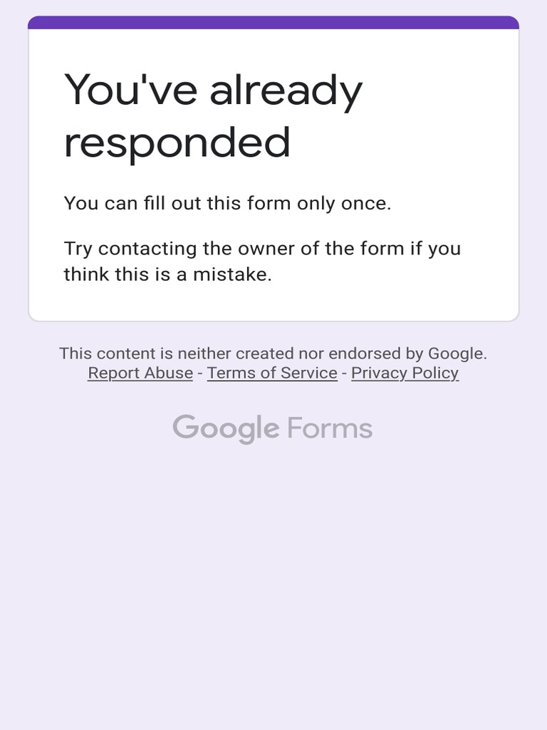 You'Ve Already Responded | PDF
