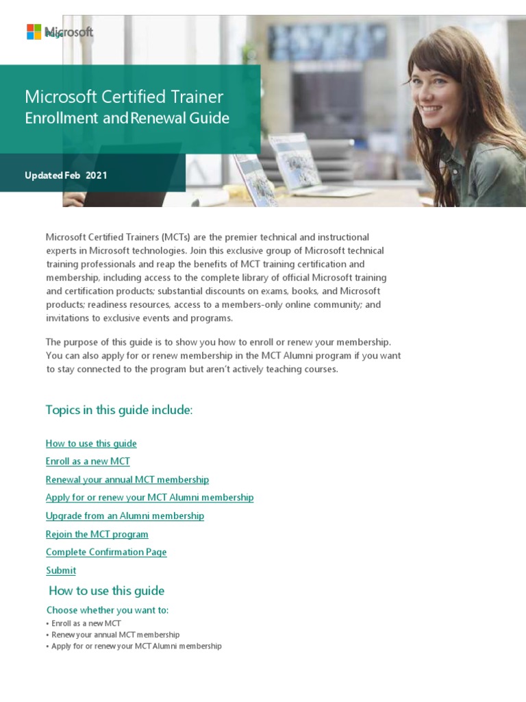 MCT Enrollment and Renewal Guide Feb 2021 - General MCT Trainers | PDF ...