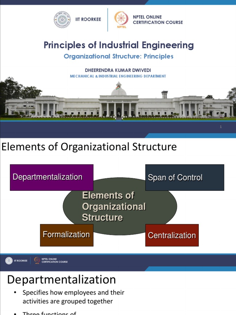 Principles of Industrial Engineering | PDF | Organizational Structure ...