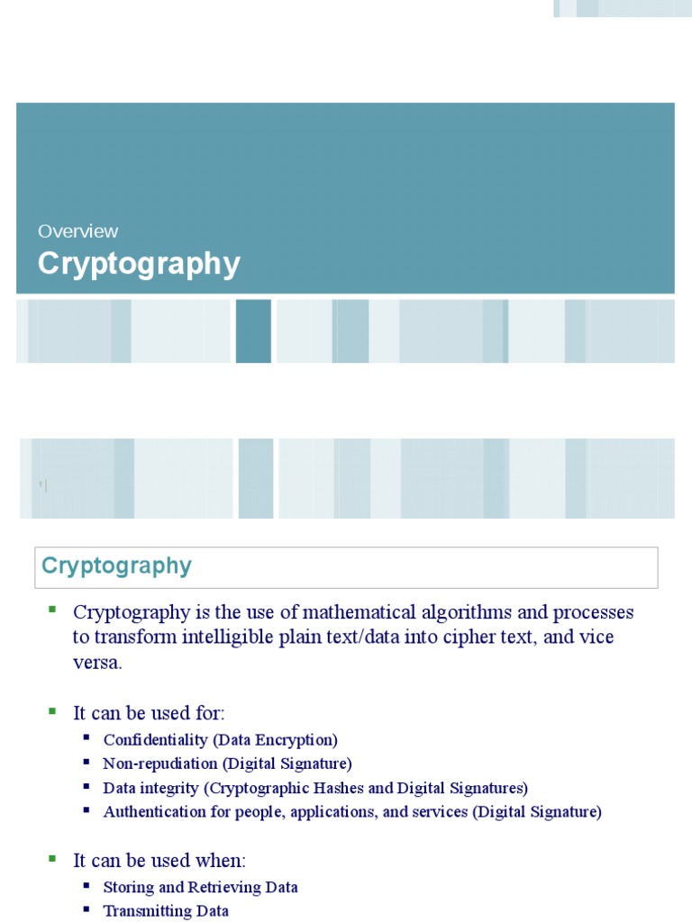 An In-Depth Look at Cryptography: An Introduction to Cryptographic Concepts, Applications, and ...