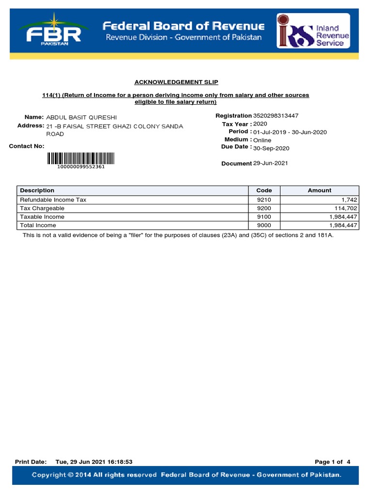 Declaration 3520298313447 | PDF | Taxes | Expense