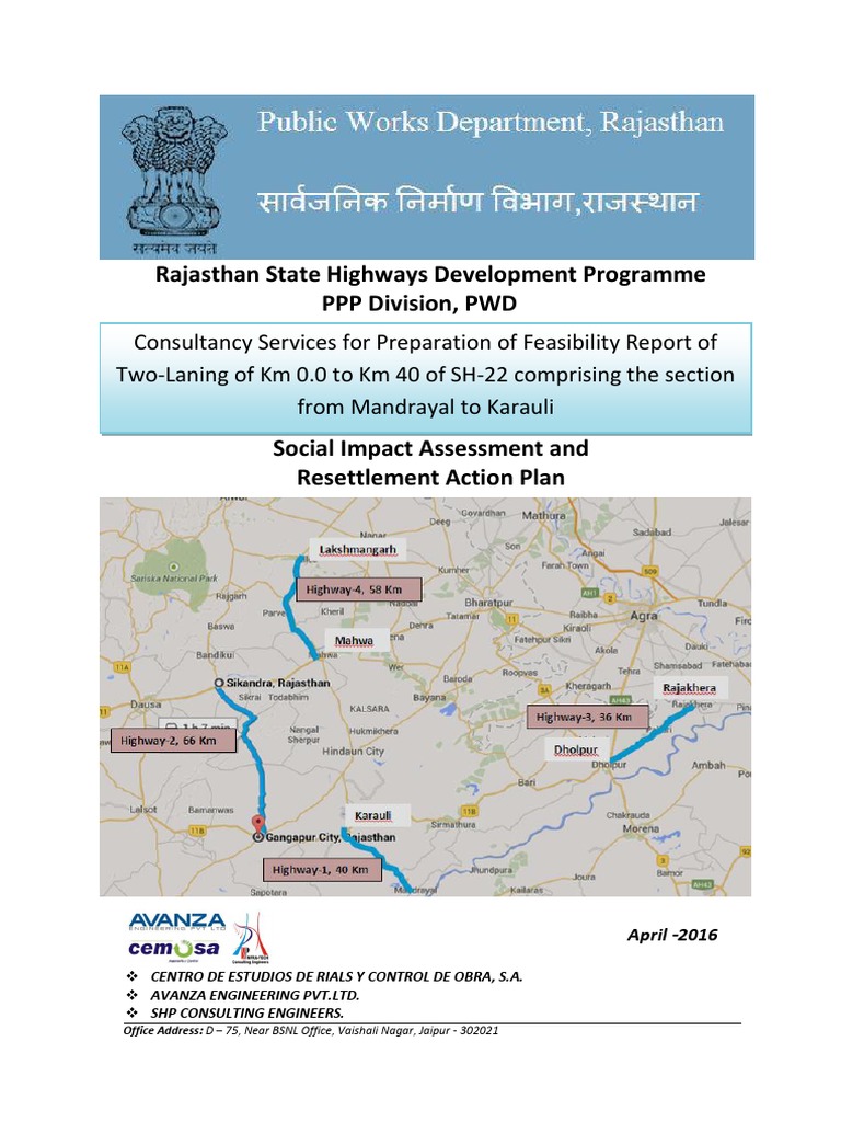Rajasthan Report Mandrayal Karauli | PDF | Road | Census