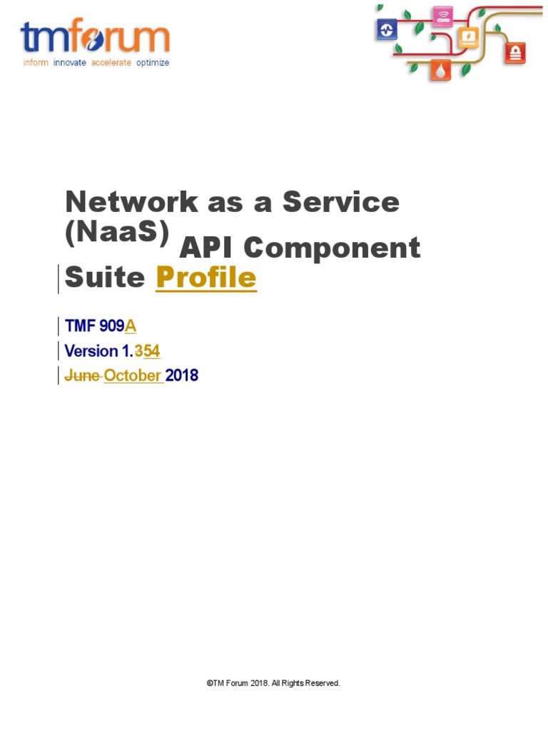 TMF 909A - API Suite Component For NaaS v1 5 Clean | PDF | Use Case ...
