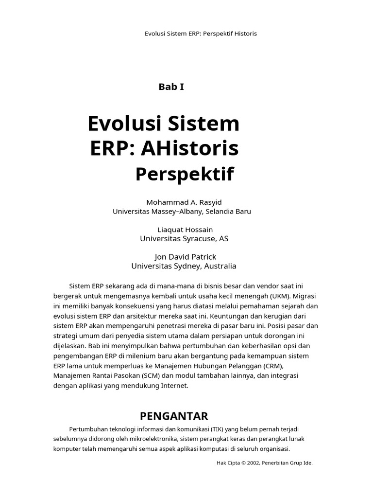 The Evolution of ERP Systems A Historica - En.id | PDF