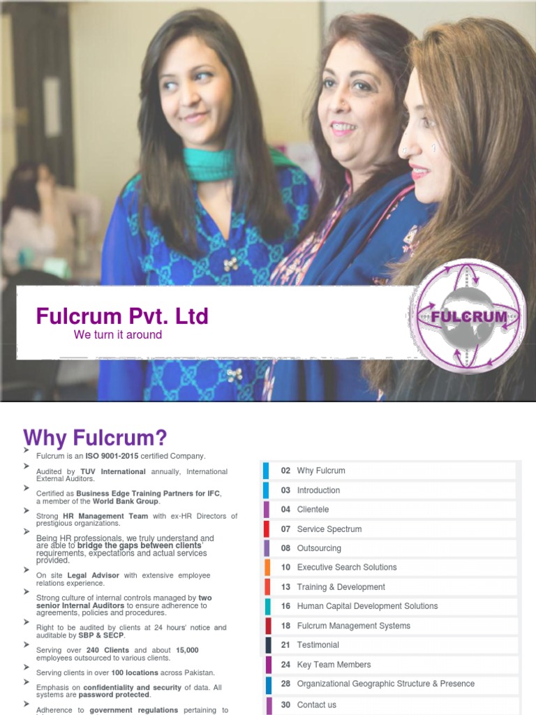 Fulcrum E Profile 2018 | PDF | Human Resource Management | Recruitment
