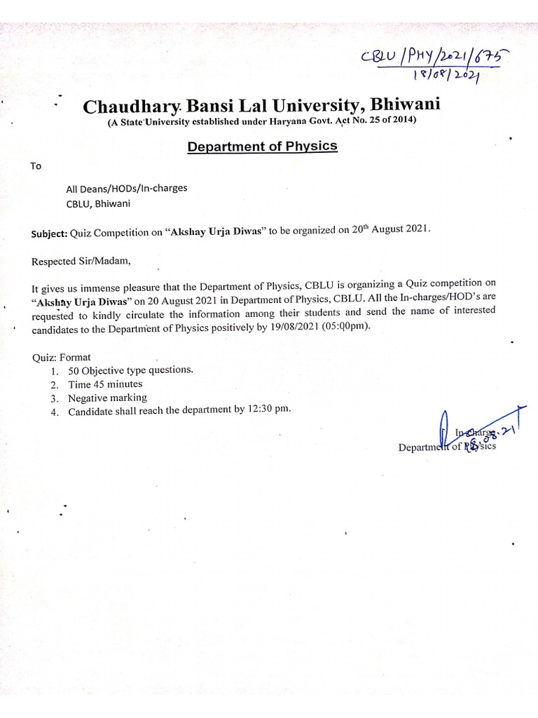 Quiz Competition On Akshay Urja Diwas 20-08-2021-1 | PDF