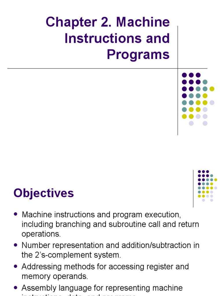 Chapter2 - Machine Instructions and Programs | PDF | Input/Output ...