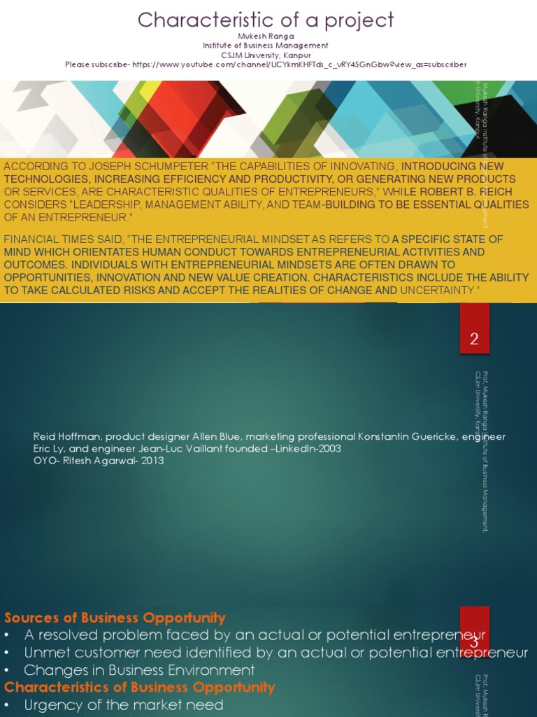 Characteristic Features of A Project | PDF | Brainstorming | Risk