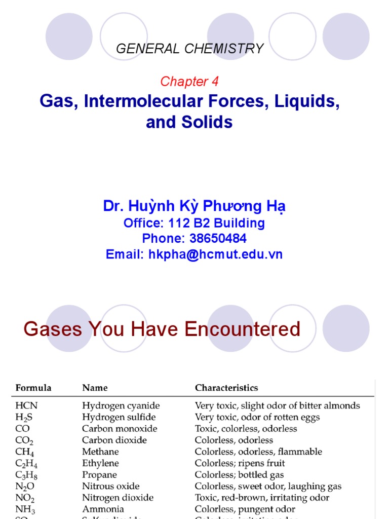 Gas Laws and Intermolecular Forces Explained | PDF | Gases | Crystal ...