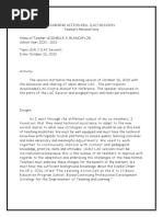 Lac Session Reflection On RPMS Sy 2020 | PDF | Teachers | Education Theory