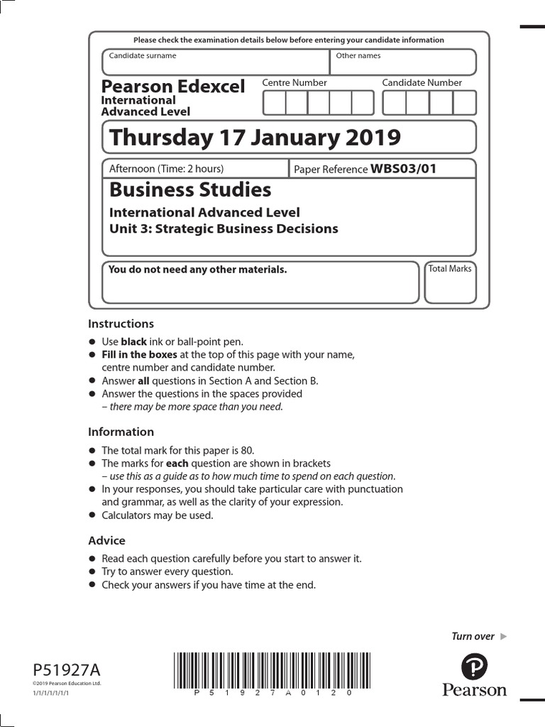 Unit 3 - Jan 2019 Question Paper | PDF | Economies | Business