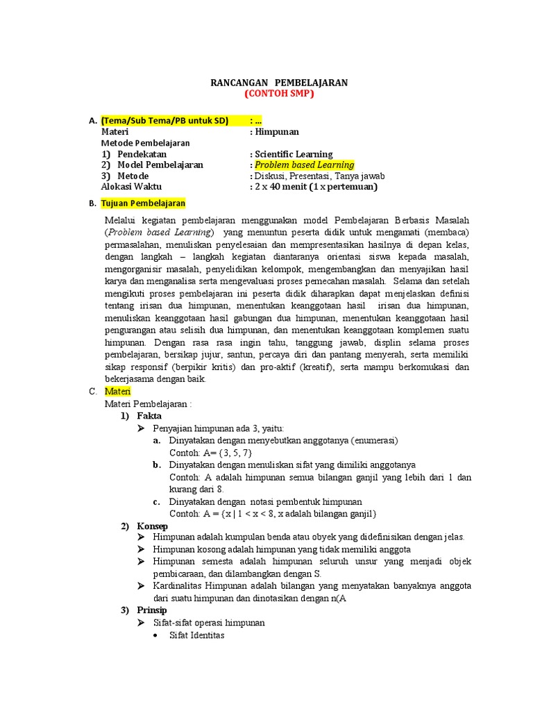 Contoh Problem Based Learning | PDF